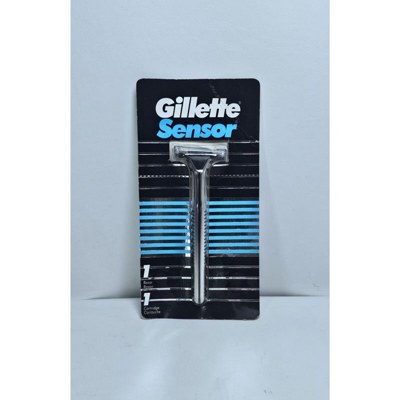Original Gillette Sensor Razor Metal Handle With 1 Shaver Head ...