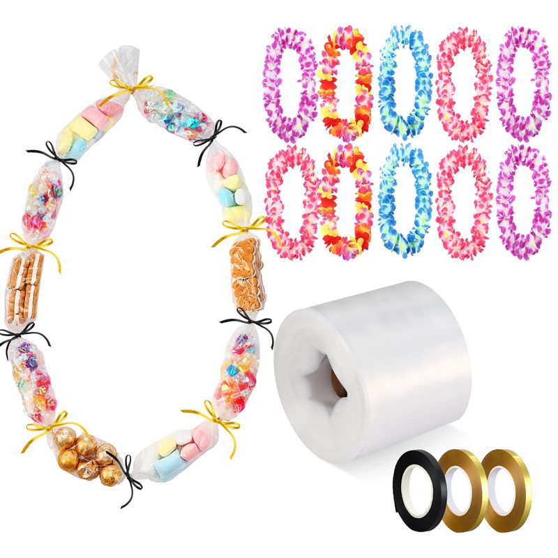 Fuutreo 2.4 Inch x 98 ft Graduation Candy Lei Making Kit Include ...