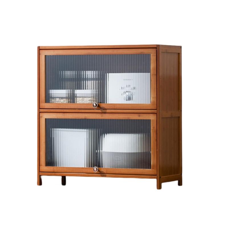 Kitchen Rack, Floor Stand Multi-layer Storage Rack with Door Bowl, For ...