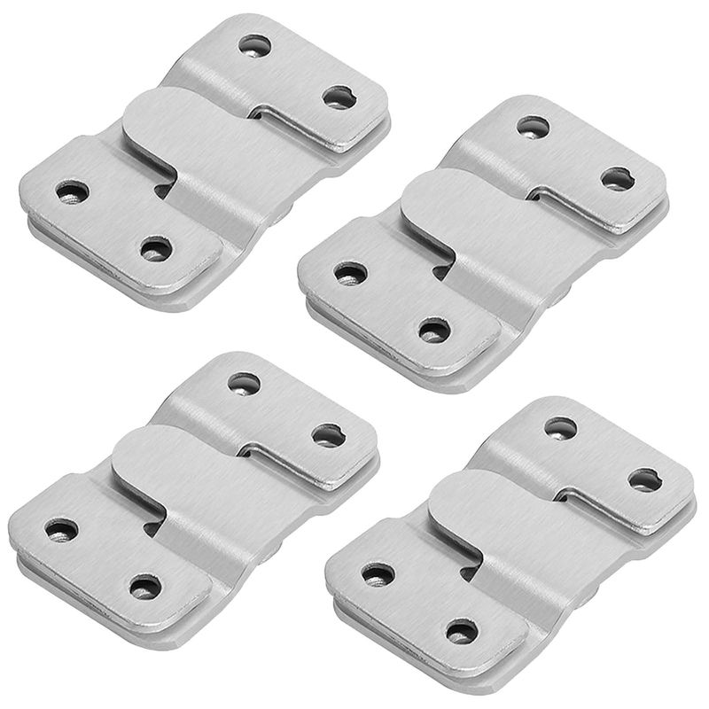 4 Pairs Headboard Wall Fixings Brackets, Flush Concealed Mount Bracket ...