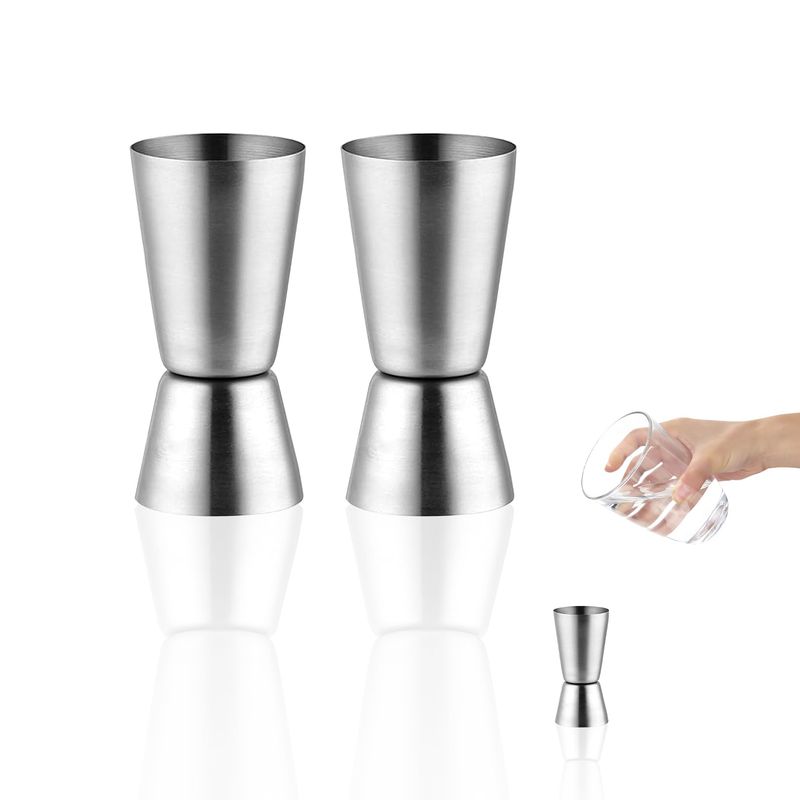 Set of 2 Cocktail Measuring Cups, Measuring Cups, Cocktail Measuring ...