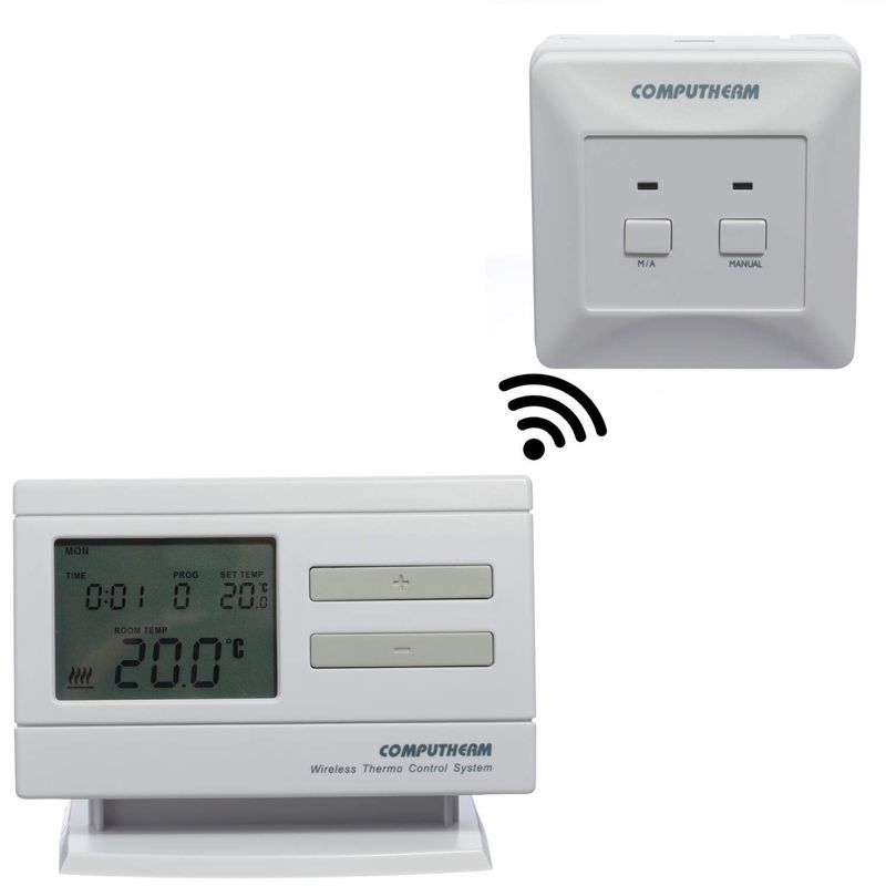 COMPUTHERM Q7RF Wireless Programmable Room Thermostat, Temperature Thermometer, Portable ...