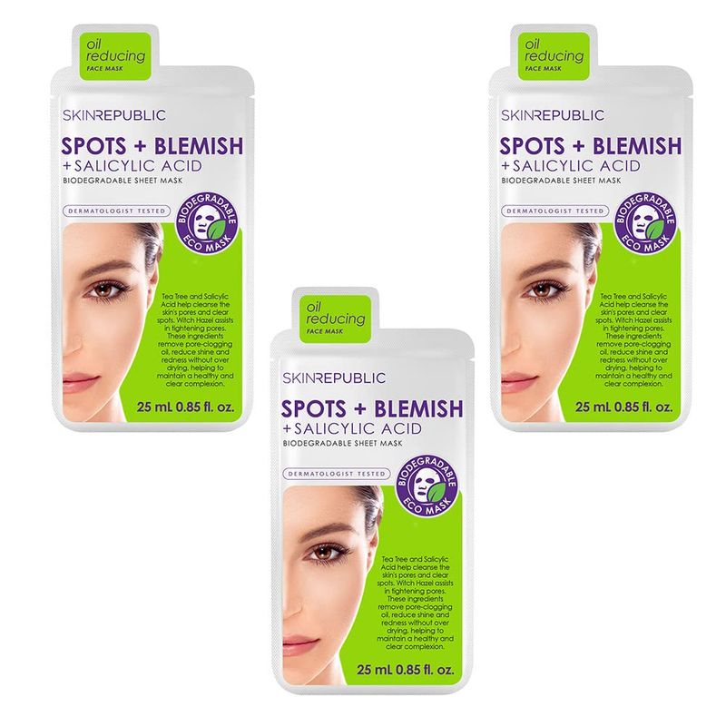 Skin Republic Spots and Blemish Face Mask, For a More Even Complexion ...