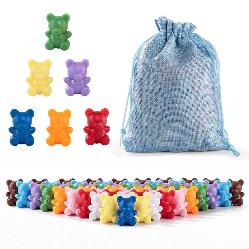 XINHUIDALSQ Rainbow Counting Bears Set of 60, 6 Colors Sorting Teddy ...