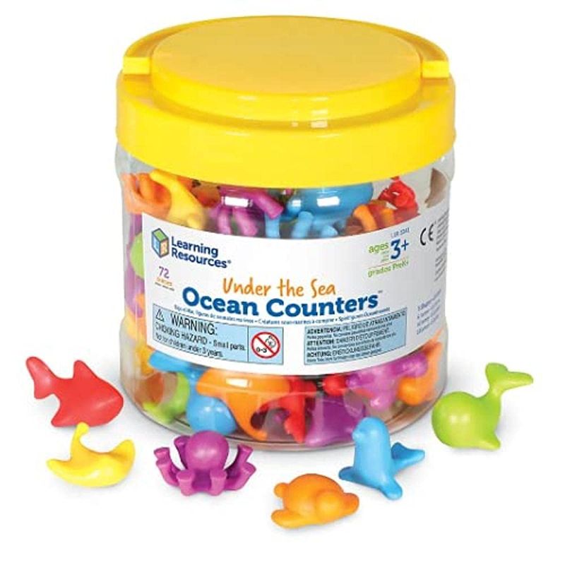 Learning Resources Under The Sea Ocean Counters - 72 Pieces, Ages 3 ...