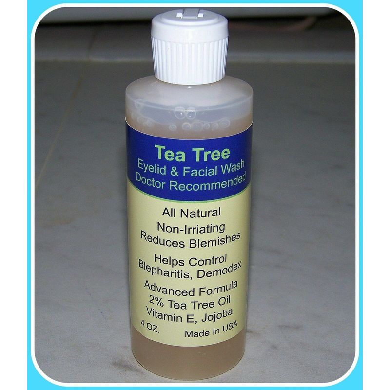 Tea Tree 2% Oil Eyelid Eyelash Face Cleanser eye Wash Blepharitis ...