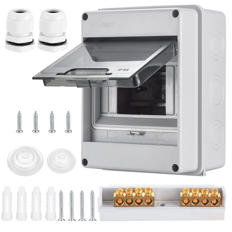 Surface Mount Junction Box Surface Mount Fuse Box IP65 Waterproof 5 Way ...