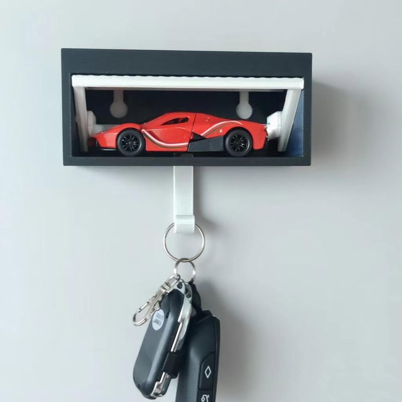 Car Key Holder for Wall, Creative Garage Key Holder with Opening Door ...