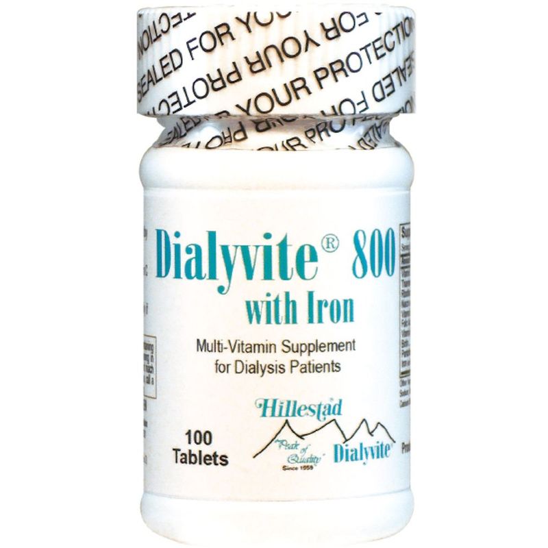 Dialyvite 800 with Iron - 100 Tabs (Renal Supplement) - EveryMarket