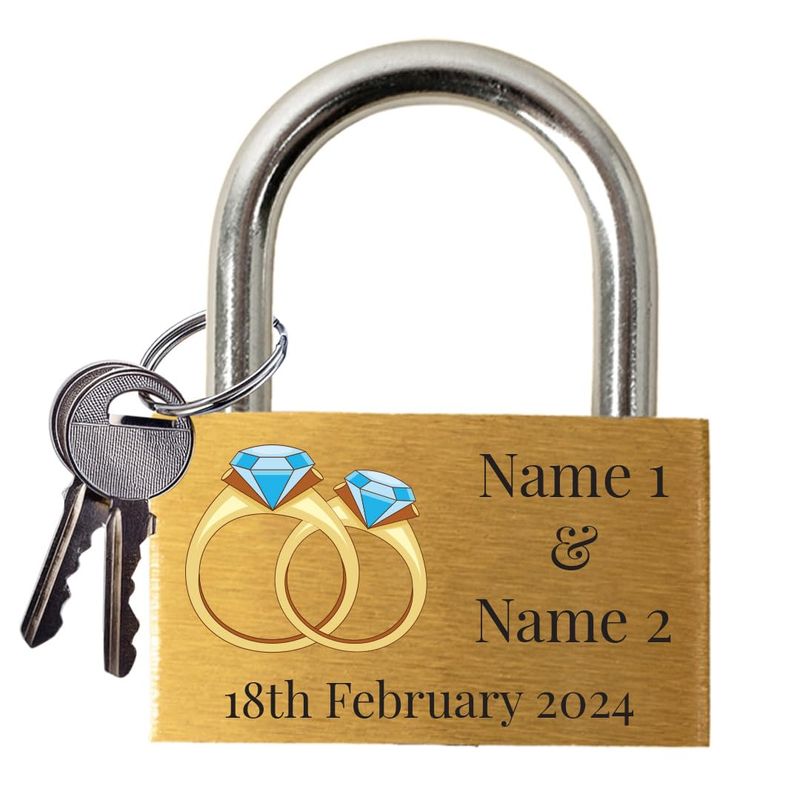 Personalized Engraved Love Lock - Wedding & Anniversary Ceremony Gift ...