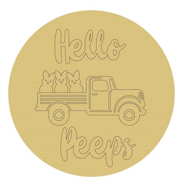 Hello Peeps Design Line Cutout Easter Décor Kids Craft Spring ...