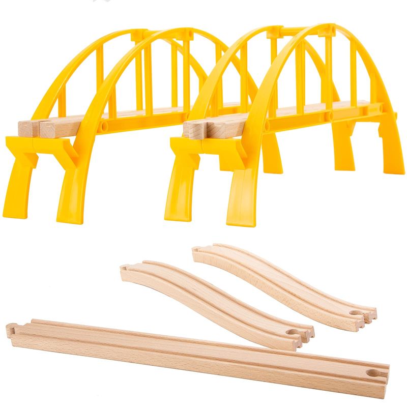 ORBRIUM Super Long Double Span Arch Bridge Almost 5 Ft Long for Wooden ...