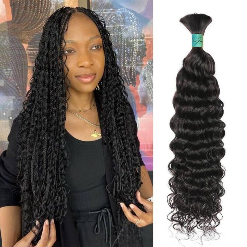 AnJudyReid Human Braiding Hair Water Wave for Braiding Wet and Wavy ...