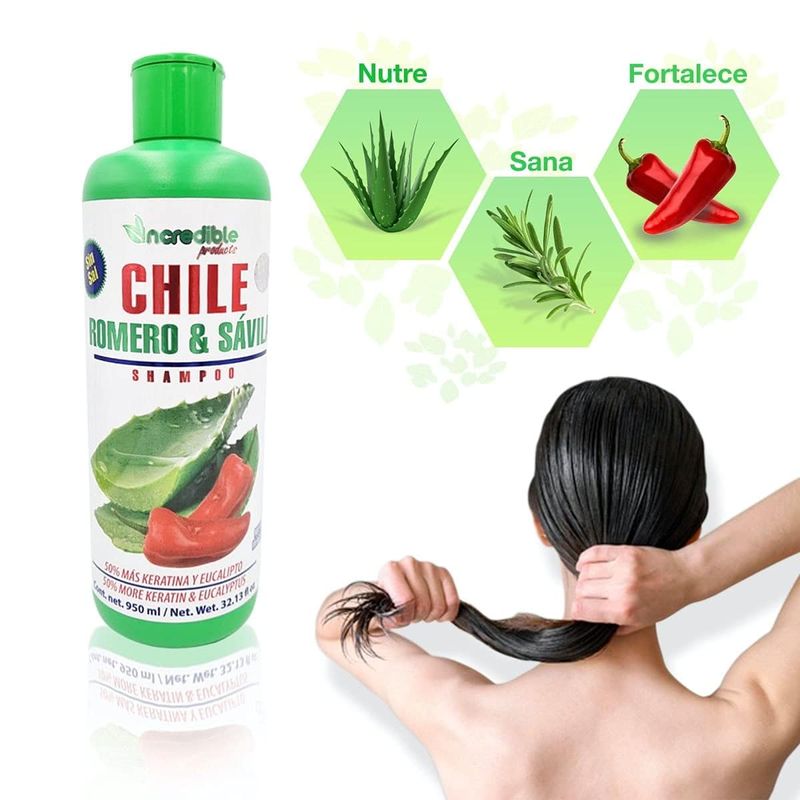 LABS INCREDIBLE Chili, Rosemary & Aloe vera Shampoo NO SALT (Net Wt 32. ...