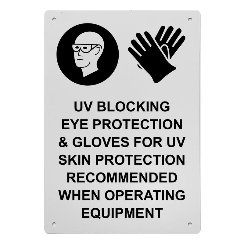 UV Blocking Eye Protection Sign, 8.5 x 11 in" OSHA Compliant PPE ...
