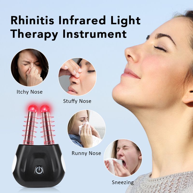 Red Light Nasal Sinus Therapy Relief Rhinitis Soothing Infrared Nose ...