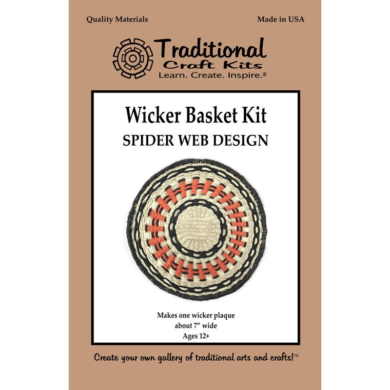 Traditional Craft Kits Wicker Basket Kit - Spider Web Design - Online ...