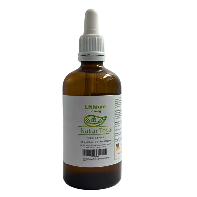 Natur Total Lithium orotate I 0.5 mg lithium per ml ⇒ 500 mg per litre ...