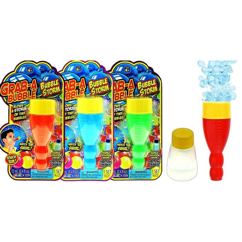 JA-RU Grab a Bubble Storm Touchable Bubbles Blowing Toy (3 Pack) I ...