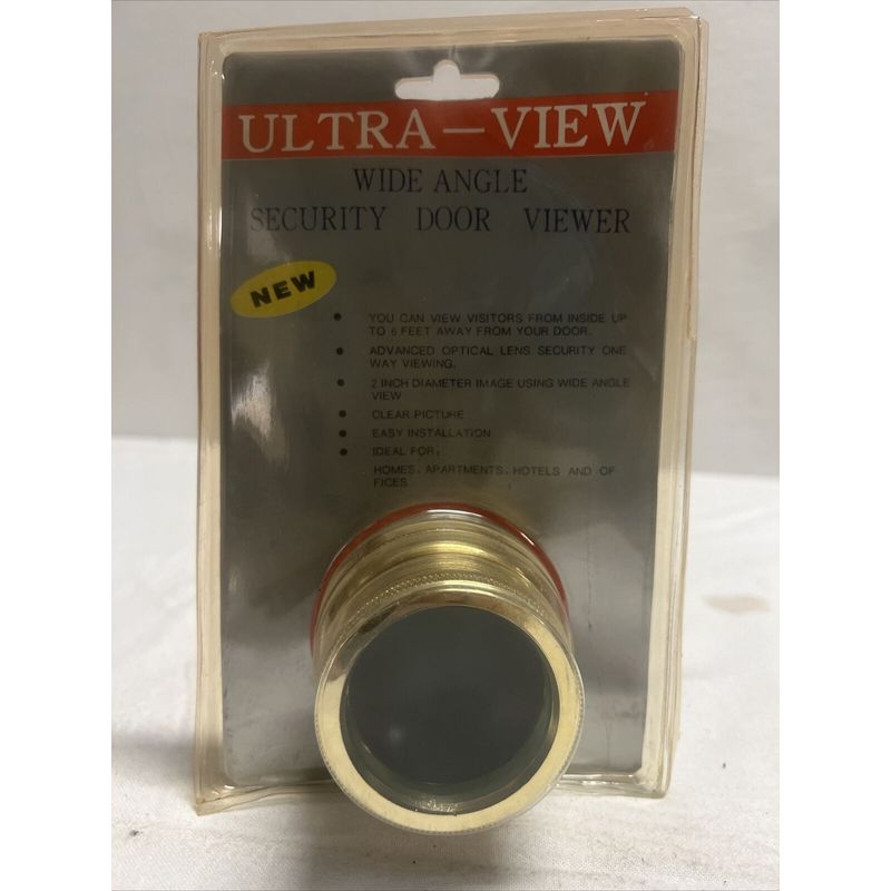 Wide Angle Peephole Door Viewer Door Scope 1-1/2" View Gold-plastic ...