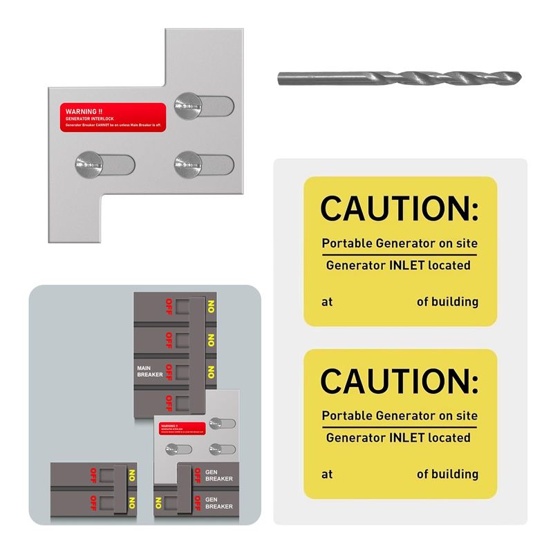 Generator Interlock Kit Compatible with General Electric GE 150 or 200 ...