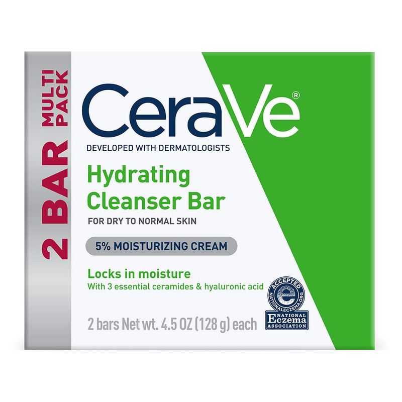 CeraVe Hydrating Cleanser Bar | Soap-Free Body and Facial Cleanser with ...