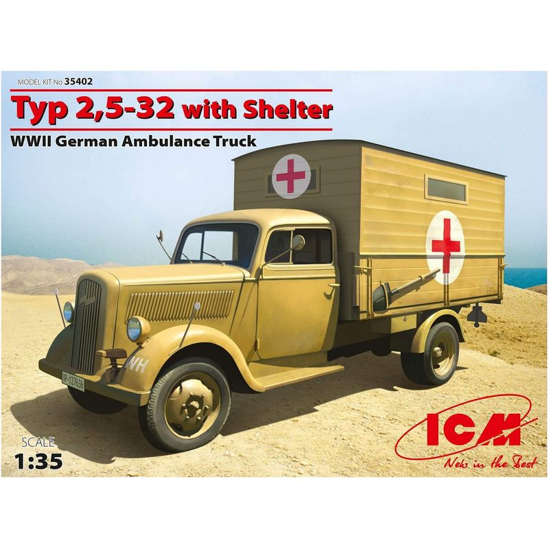 ICM Models Type 2.5-32 WWII German Ambulance Truck - EveryMarket
