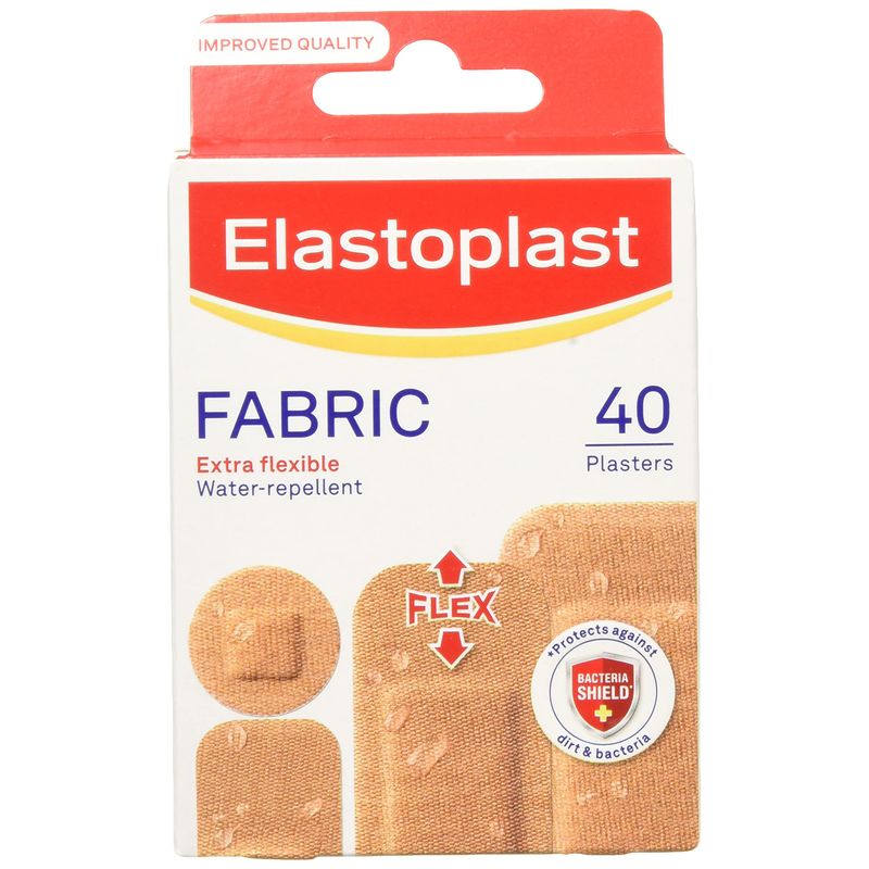 Elastoplast Extra Flexible Fabric Plasters Total 200 Strips (40 Strips ...