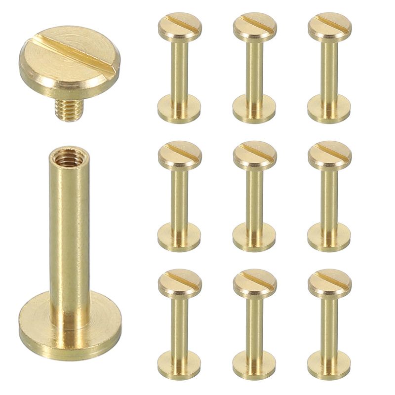 sourcing map 10 Sets Chicago Screw Rivets M4x20mm Metal Phillips Head ...