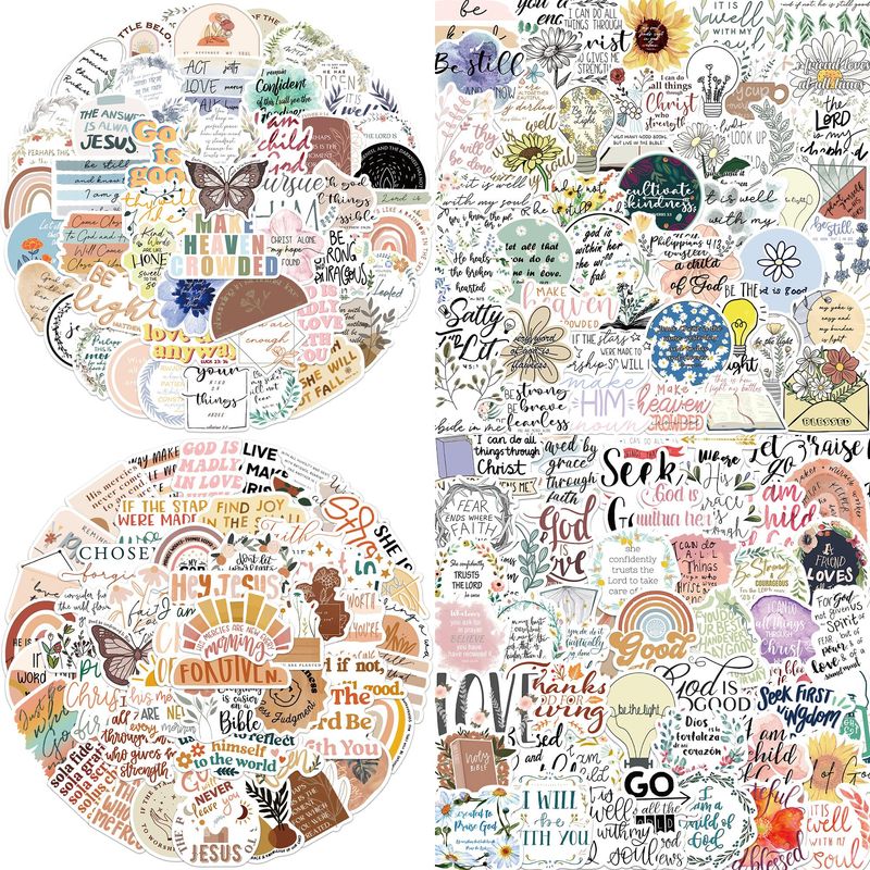 200PCS Bible Verses Stickers Jesus Stickers Christian Religious ...