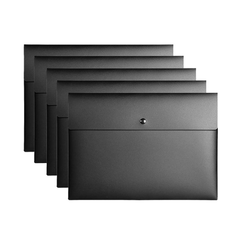 VANRA 5 Pieces A4 Envelopes Folders for Paperwork Plastic Wallets ...