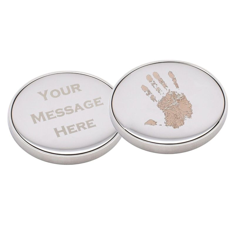 Personalised Keepsake Coin Engraved with Short Message and a Own Hand ...