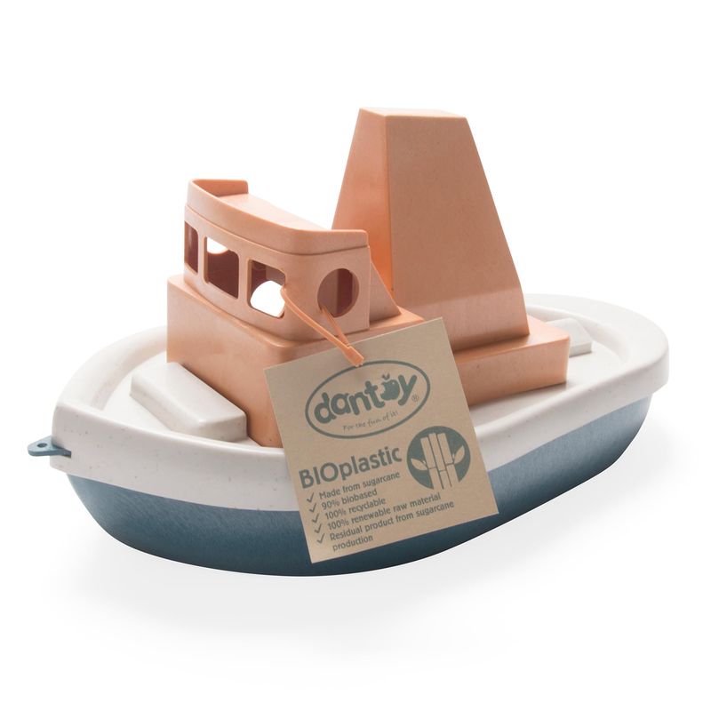 Dantoy: BIO Tuff Tuff Boat - Peach & Blue Toy Tug Boat, Indoor ...