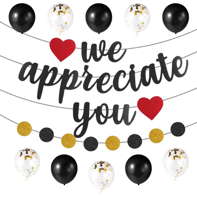 Lyreh We Appreciate You Banner Decoration Set, Staff Employee ...