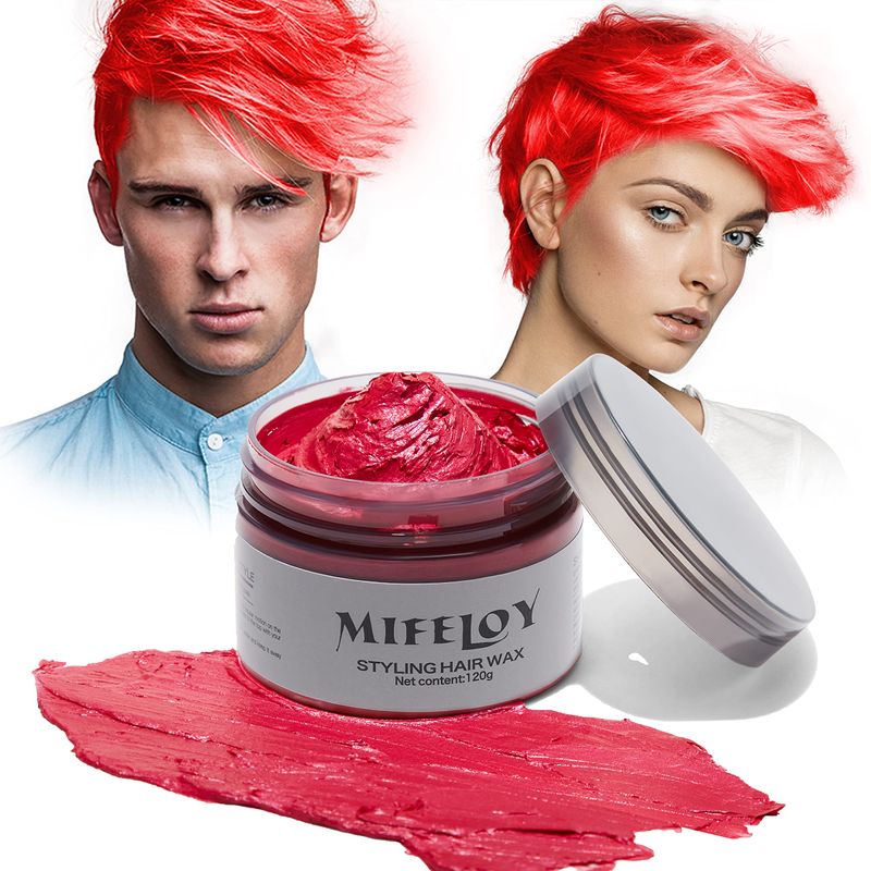 Temporary Red Hair Color Wax 120g, Instant Hairstyle Cream Dye ...