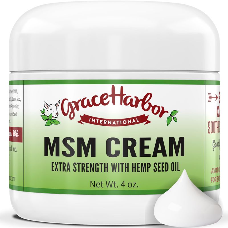 Grace Harbor MSM Cream – Skin Oil, Joint Supplement & Muscle Rub – Goat ...