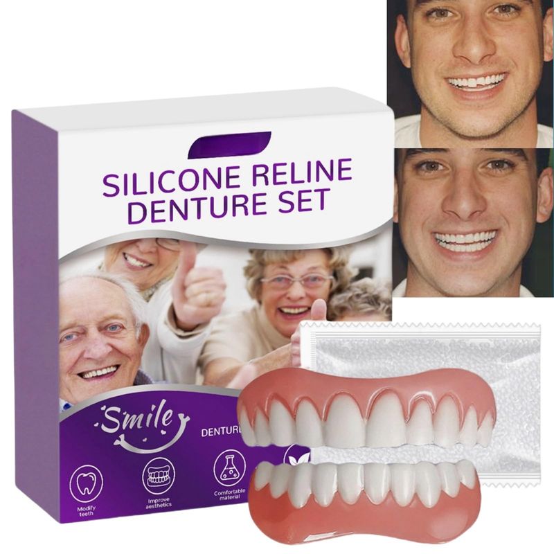 Silicone Reline Denture Set,Soft Denture Silicone Reline Kit,Teeth ...