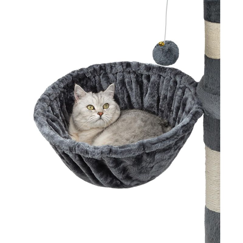 lionto Lying trough made of soft plush for scratching post, Ø 40 cm, 25 ...