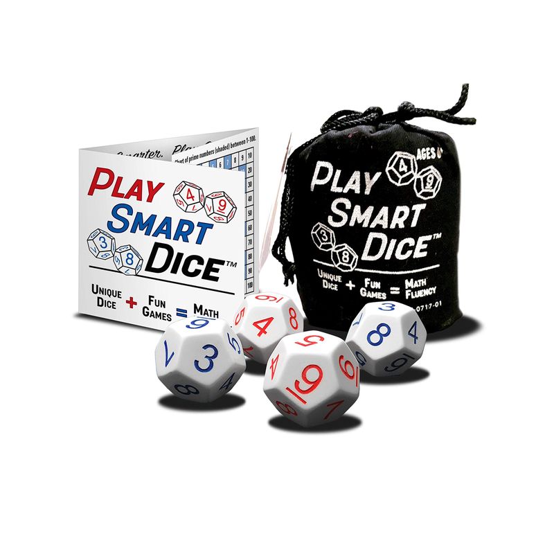 PlaySmart Dice: Uniquely Numbered Dice System with 5 Fun Math Games ...