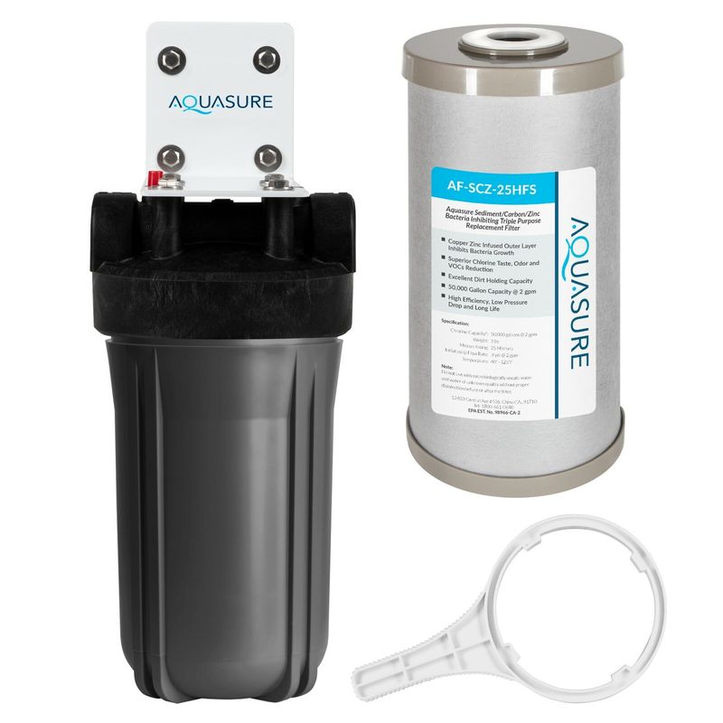 Fortitude V2 Series Triple Purpose Sediment/Carbon/Zinc Bacteria Filter ...