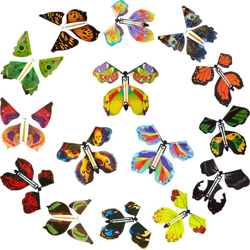 Gejoy 15 Pcs Flutter Flyers Butterflies for Cards Magic Flying ...