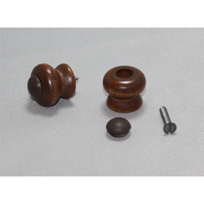 Wood Piano Desk Knobs Walnut with Screws - 1 Pair - Furniture Repair ...