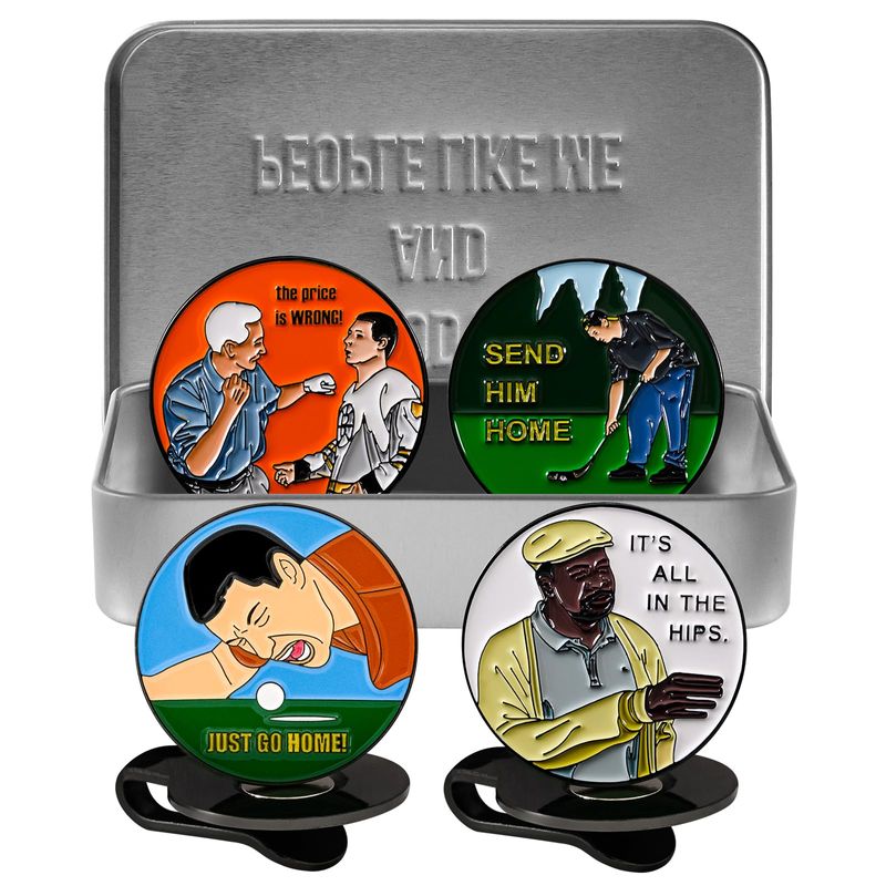 SPORTY BUFF Golf Ball Markers Gift Set - Funny Golf Gifts for Men and ...