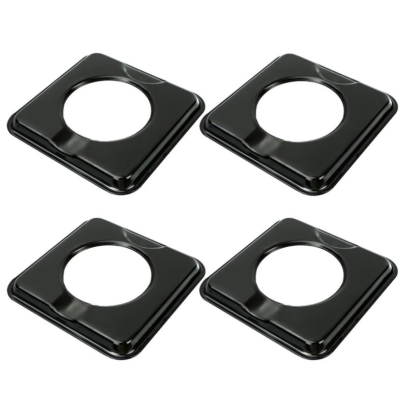 Puxyblue Black Steel Heavy Duty Square Reusable Drip Pan Gas Burner Bib ...