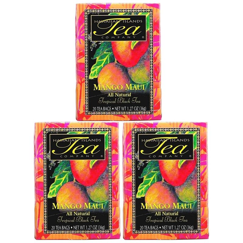 Hawaiian Islands Tea Company Mango Maui Black Tea, All Natural - 60 ...