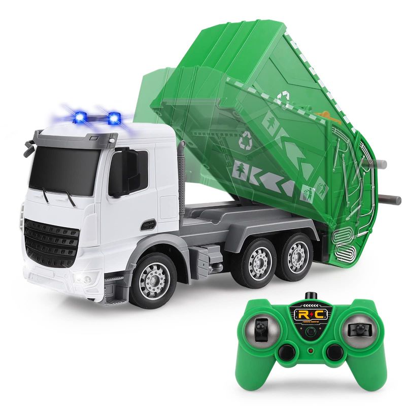WEMOKA 2.4Ghz Remote Control Garbage Truck Toys, RC Trash Truck Toys ...