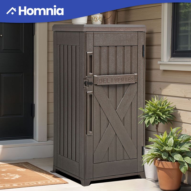 60 Gallon Outdoor Package Delivery Box Mailbox Parcel Letter Lock Stand ...