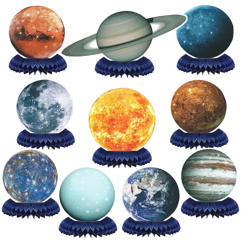 Outer Space Honeycomb,10 PCS Space Solar System Honeycomb Centerpieces ...