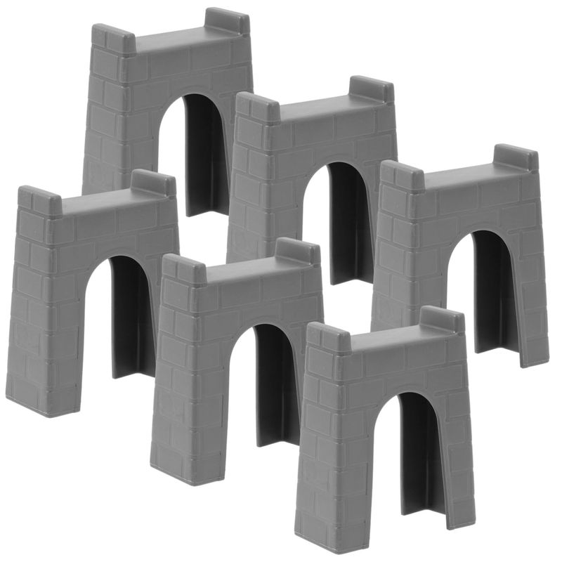 TOYANDONA 6pcs Train Pier Train Accessories Wood Train Track Pieces ...