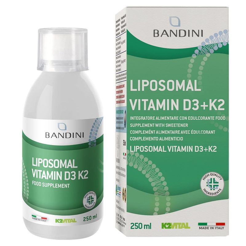 Bandini® Liposomal Vitamin D3 K2 - High-Dosage Dietary Supplement for ...